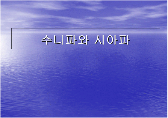수니파와 시아파