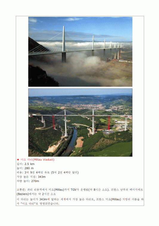 해외교량의 특징
