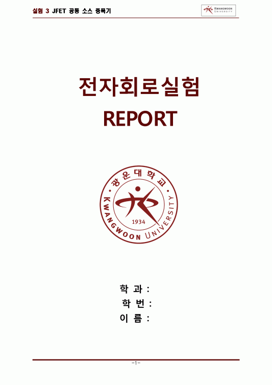 JFET 공통 소스 증폭기