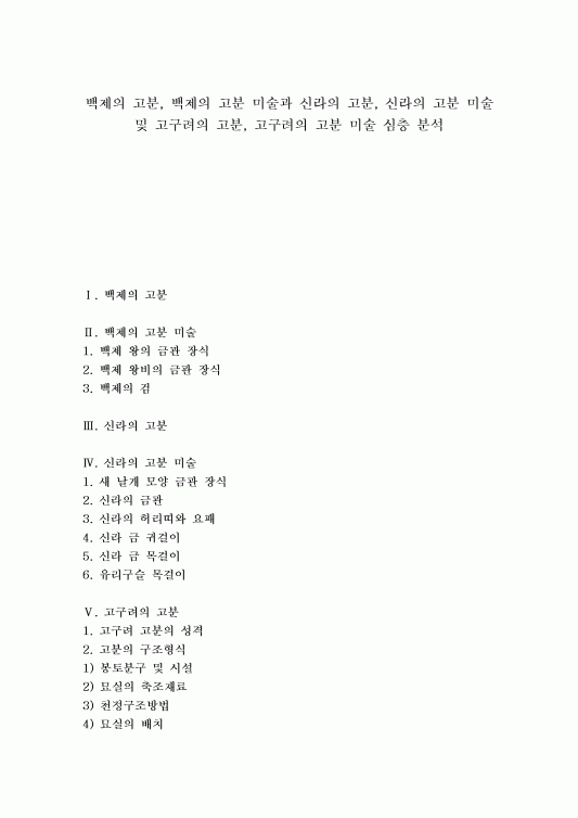 [백제고분][백제고분미술][신라고분][신라고분미술][고구려고분][고구려고분미술]백제의 고분, 백제의 고분 미술과 신라의 고분, 신라의 고분 미술 및 고구려의 고분, 고구려의 고분 미술 심층 분석