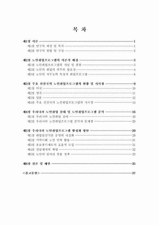 노인취업활성화방안