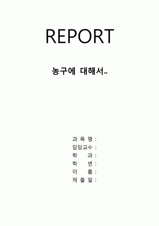 농구에 대한 레포트