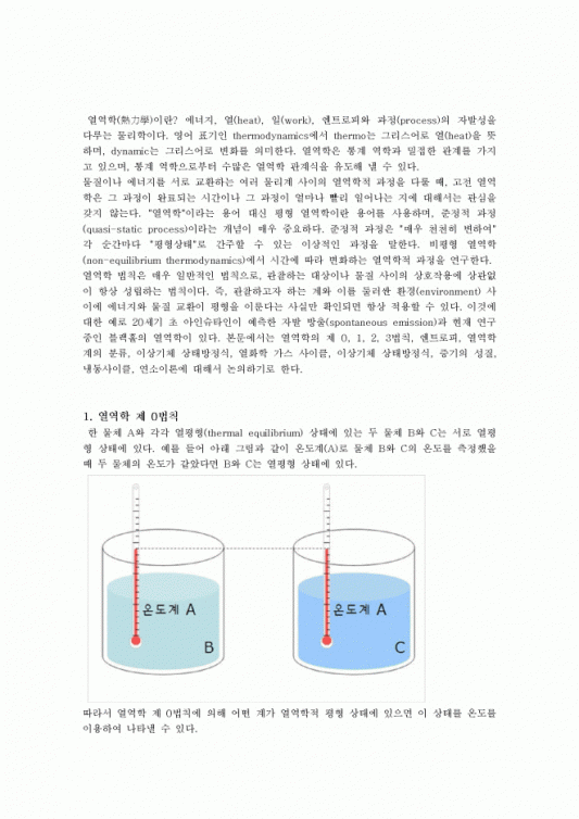 열역학의 제 1,2,3법칙