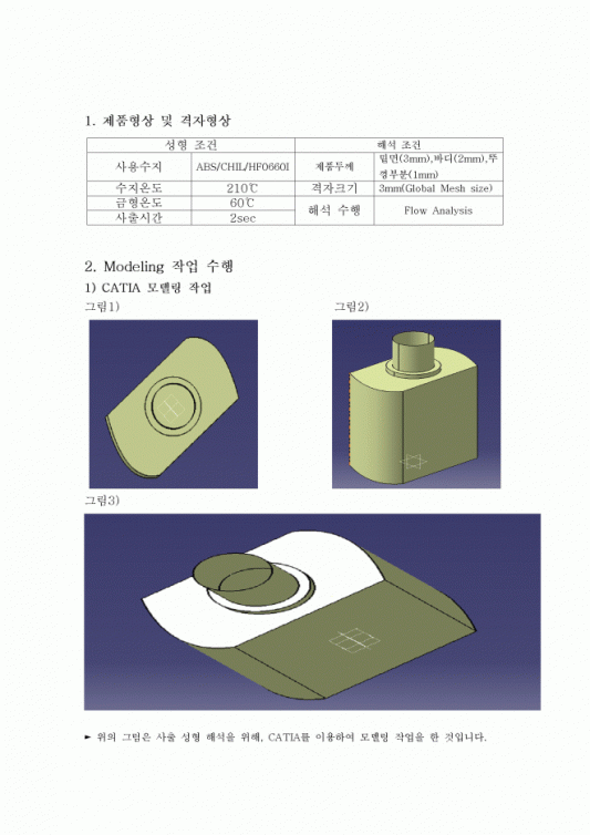 스킨용기 사출성형 해석