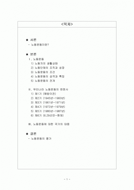 우리나라 노동운동