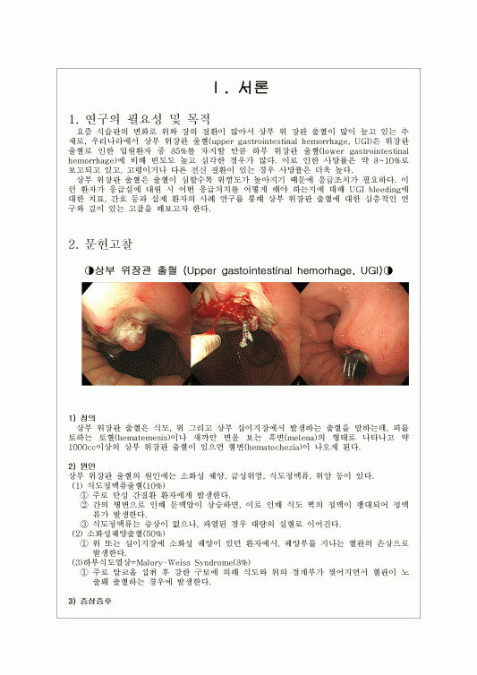 상부위장관출혈 UGI