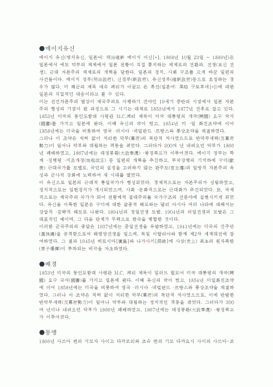 메이지 유신에 관한 고찰