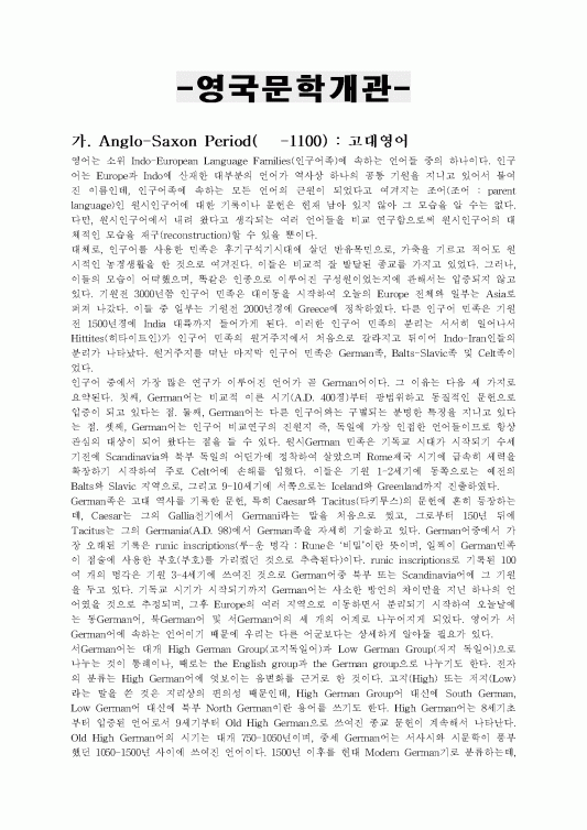 영국문학개관