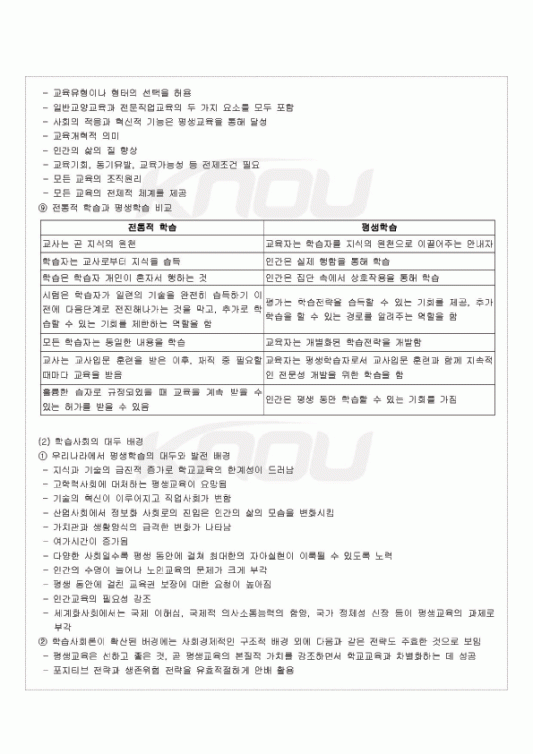 2010년 1학기 지역사회교육론 중간시험 핵심체크