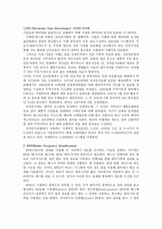 국제운송론-물류정보기술개념