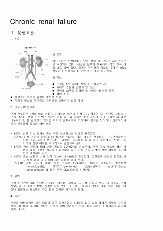 Chronic renal failure 케이스스터디