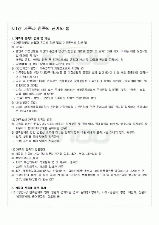 생활법률 교재전범위 핵심요약노트