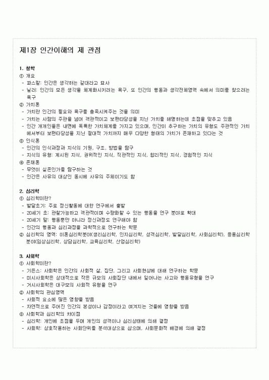 인적자원개발론 교재전범위 핵심요약노트