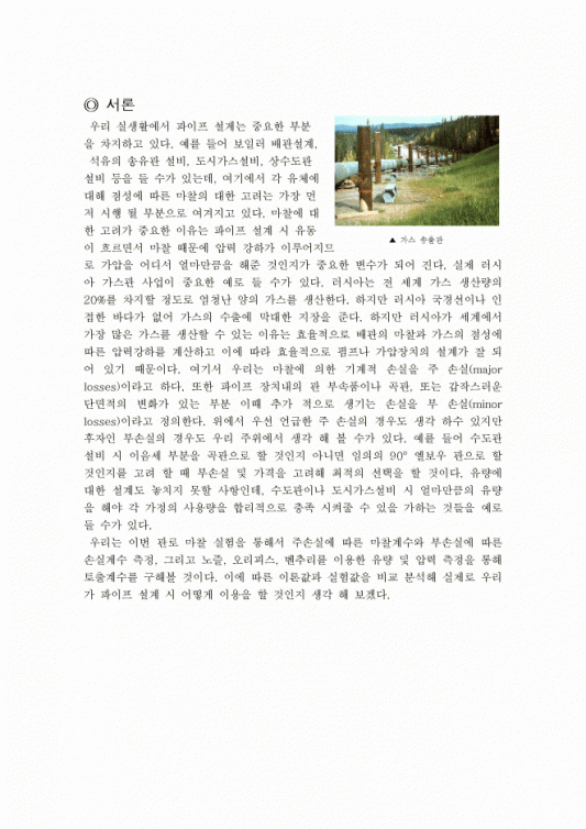 관로마찰 실험 보고서