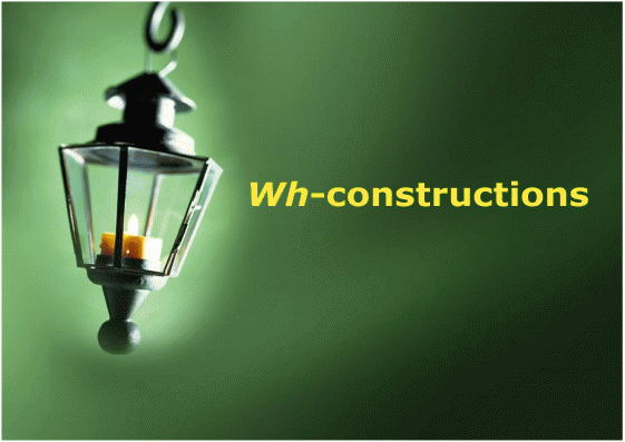 [영문학] Wh-constructions