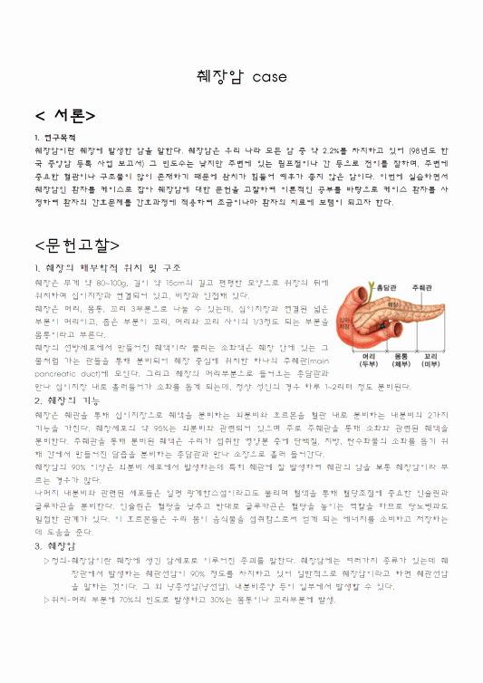 췌장암(Pancreatic cancer) case study