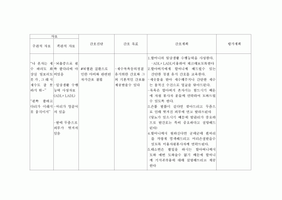 지역사회간호학 진단자료