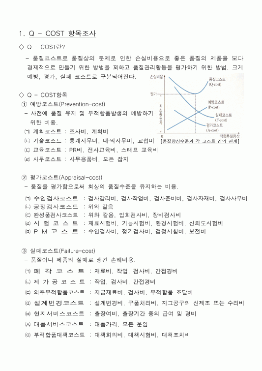 Q - COST 항목조사 외 2건