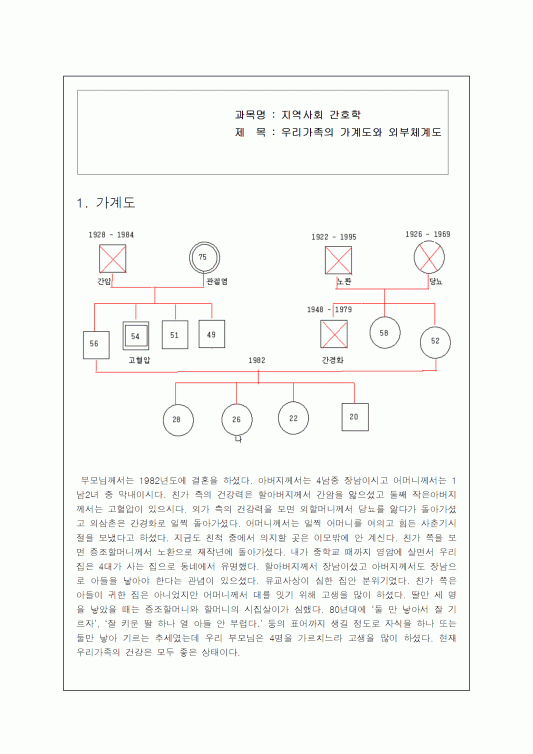 가계도, 외부체계도