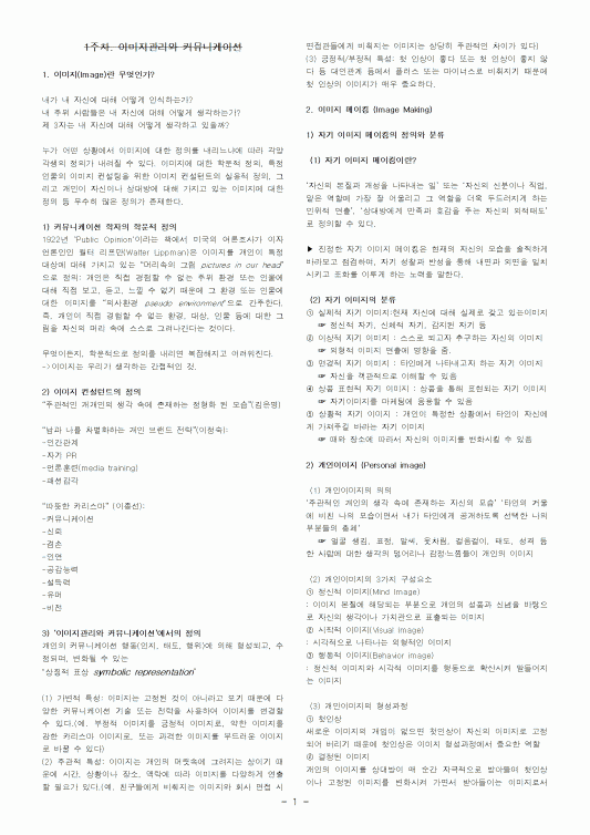 이미지관리와커뮤니케이션