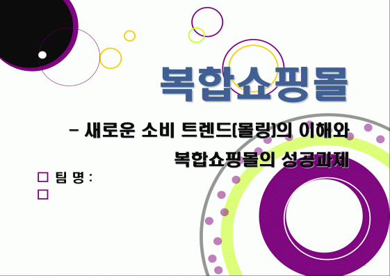 [복합쇼핑몰]New 소비 트렌드 몰링과 몰고어에 대한 개념 이해 및 복합쇼핑몰의 부상 배경, 의미, 사례 분석 및 성공을 위한 과제 제언