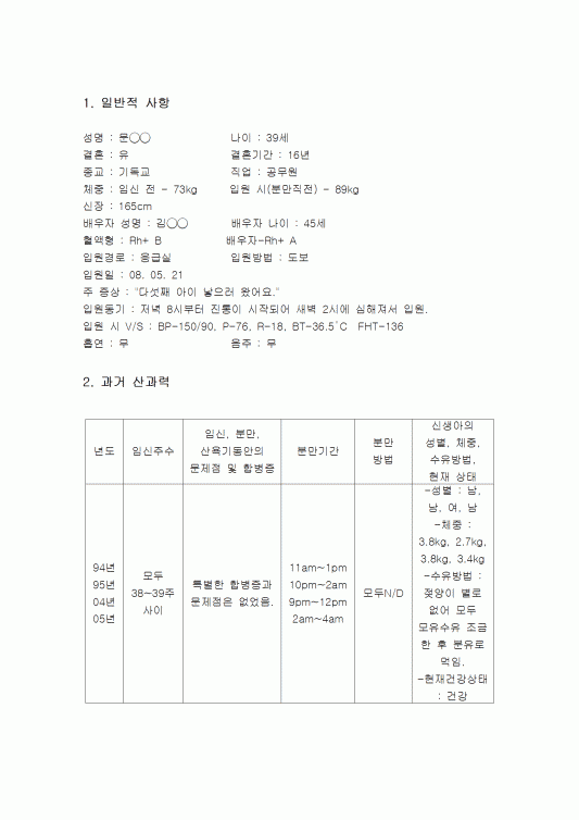 [간호학]제왕절개(cesarean section)