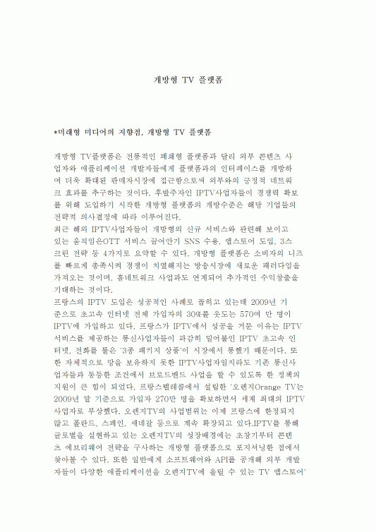 개방형 TV 플랫폼