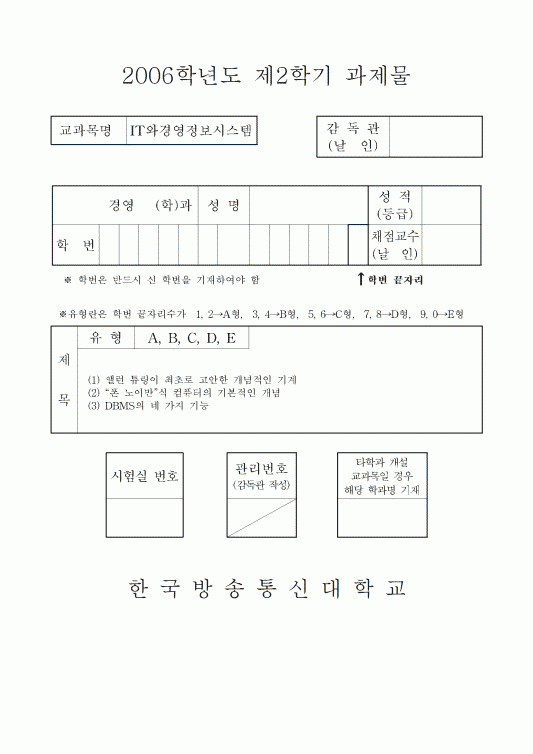 it와경영정보과제물(앨런튜링 과 튜링머신)