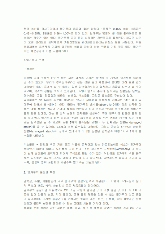 밀가루에대해