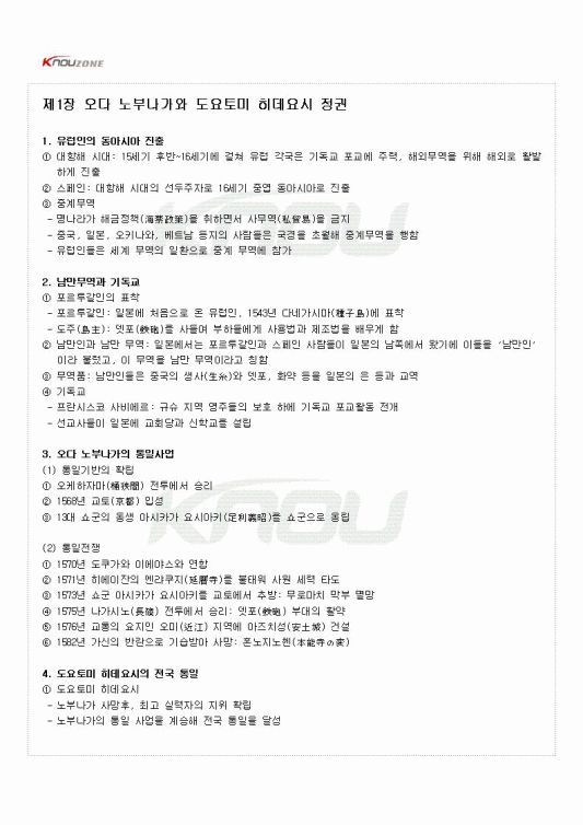 2011년 1학기 일본근세근현대사 출석대체시험 핵심체크