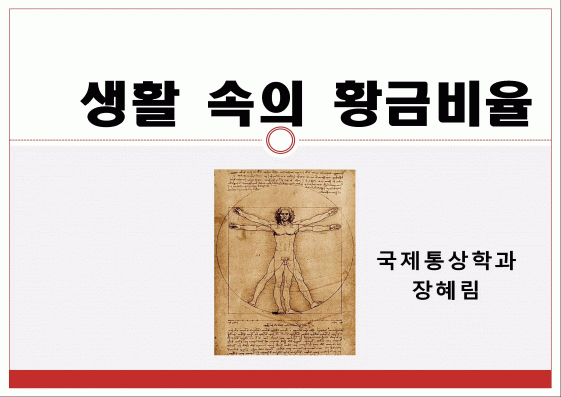 생활 속의 황금비율