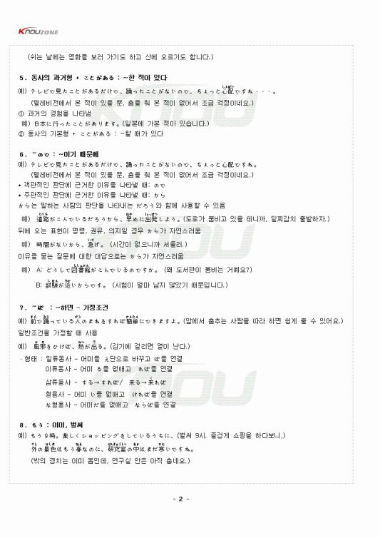2011년 2학기 일본어활용2 출석대체시험 핵심체크