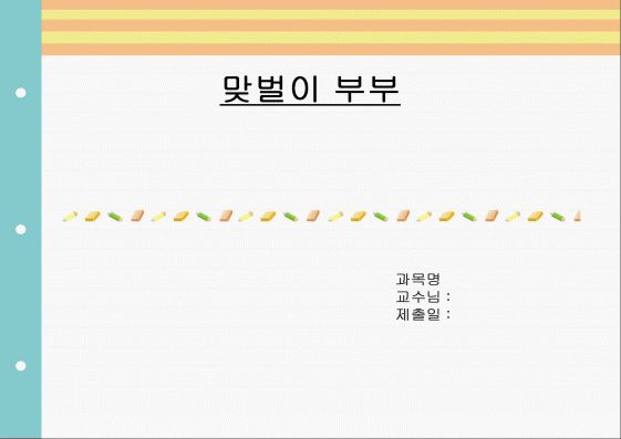 맞벌이 부부(맞벌이 가족)
