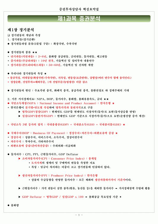 증권투자상담사 핵심요약집