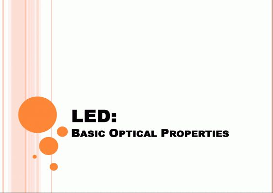 LED Optical properties