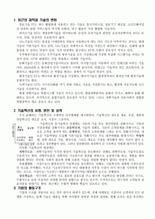 [기술혁신론] 기말정리 10문제