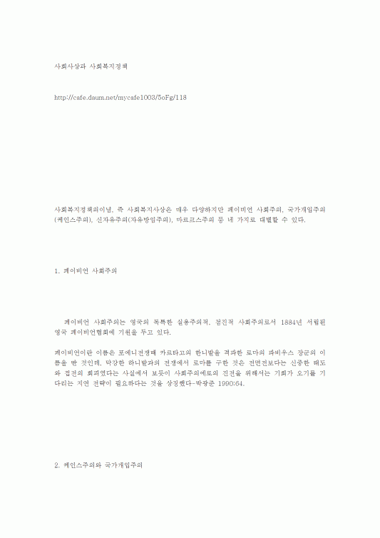 사회사상과 사회복지정책