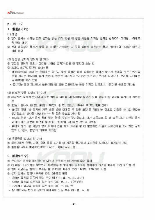 2012년 1학기 생활한문 출석대체시험 핵심체크