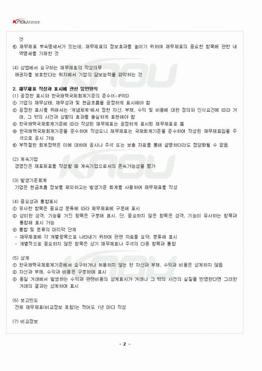 2012년 1학기 중급재무회계 출석대체시험 핵심체크