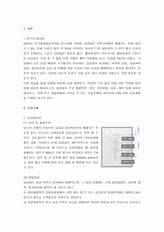 담관암 (Cholangiocarcinoma) 케이스 스터디