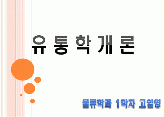 유통학개론 유통정보시스템