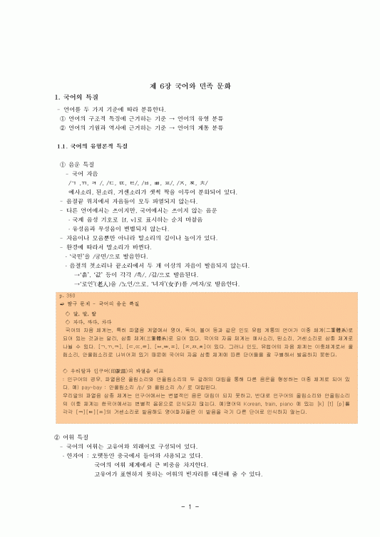 제 6장 국어와 민족 문화