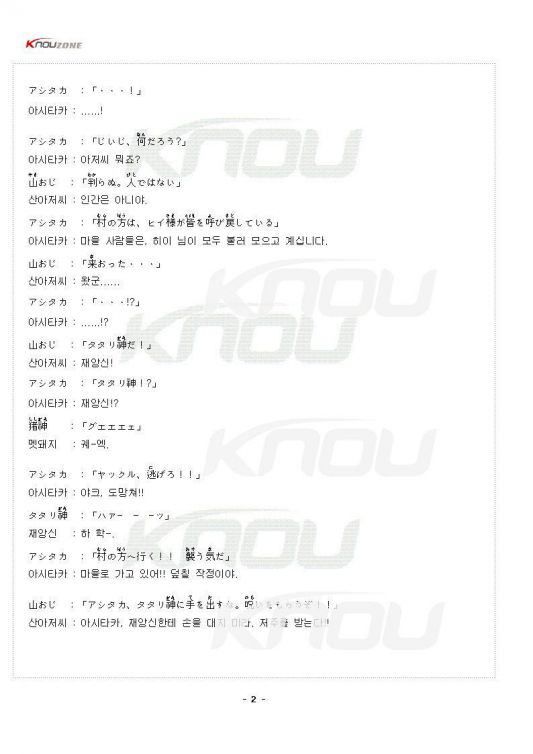 2012년 1학기 일본의소설 출석대체시험 핵심체크