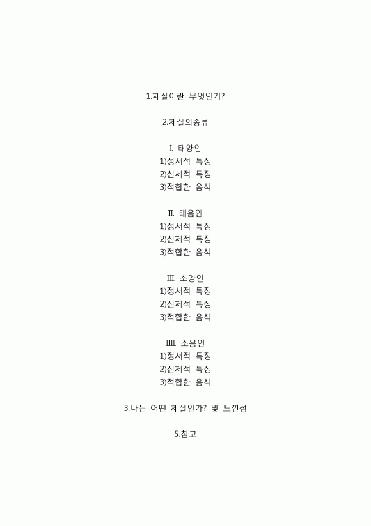 현대인의 음식보감 (사상체질)