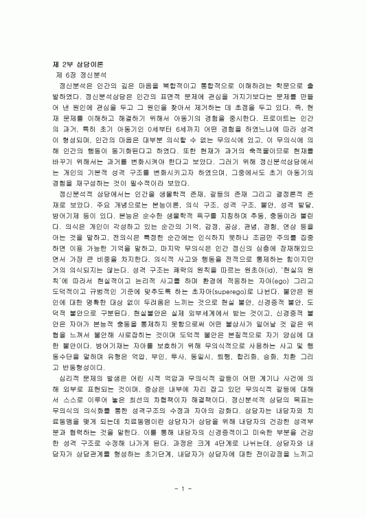 상담심리학의 이론과 실제(요약)