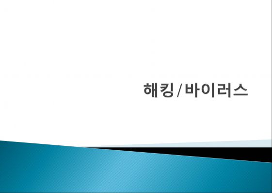 해킹  바이러스