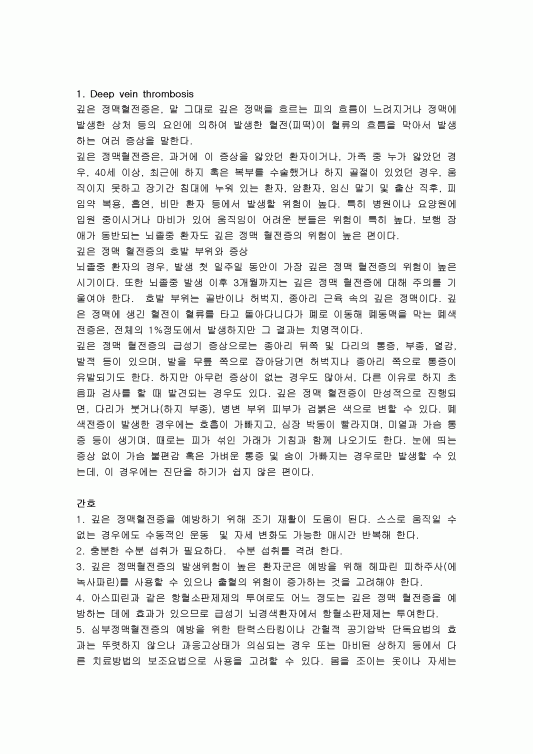 뇌졸증 합병증