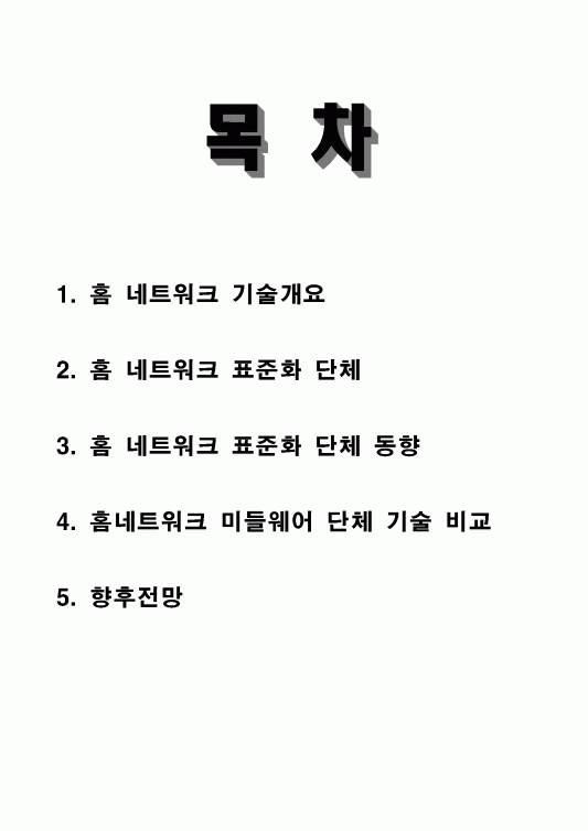 홈네트워크간결요약및향후전략