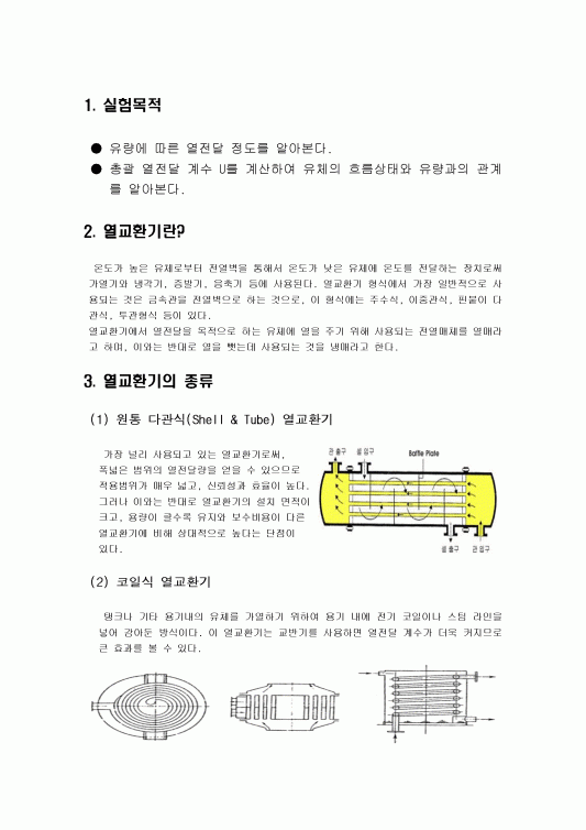 [실험보고서] 열교환기 최종보고서