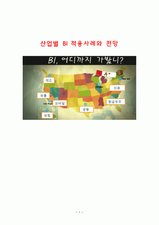 BI시스템, BI시스템적용사례, 도입배경및특징, 산업별BI적용사례, Business Intelligence